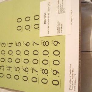 Toys | Decimal Secret Code Cards | Poshmark